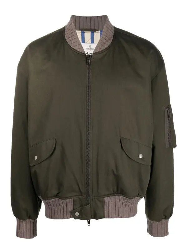 VIVIENNE WESTWOOD Embroidered Bomber Jacket - Green