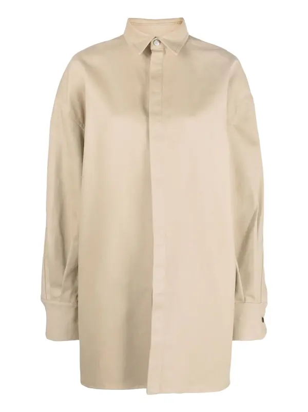 SA SU PHI Valentina Oversized Shirt Jacket - Neutrals