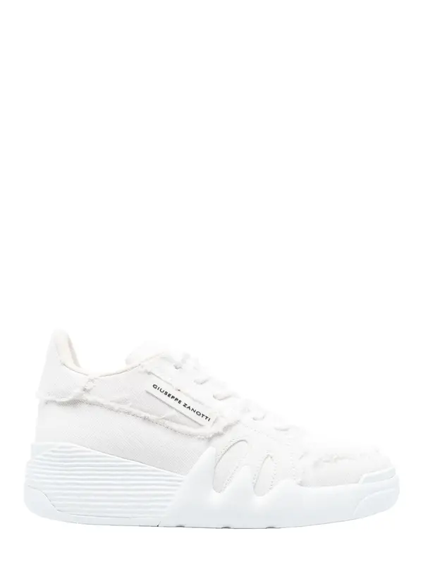 GIUSEPPE ZANOTTI Talon Frayed-trim Sneakers - White