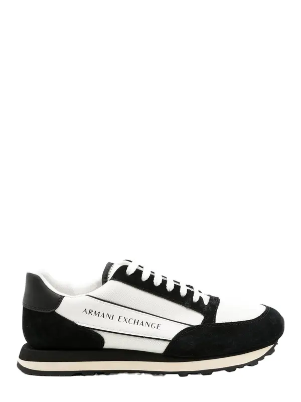 Armani Exchange Panelled Logo-print Sneakers - White