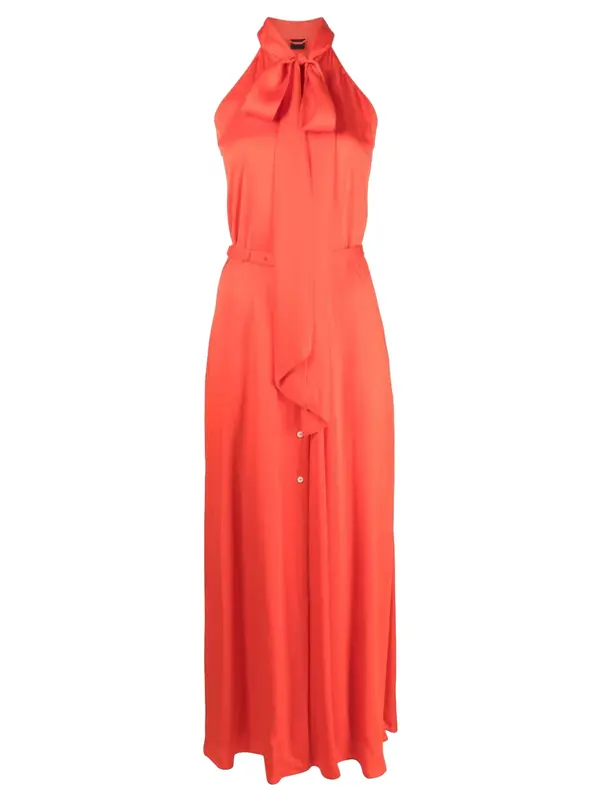 Aspesi V-neck Sleeveless Shirt Dress - Orange