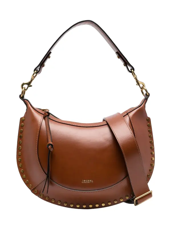 Isabel Marant Naoko Studded Shoulder Bag - Brown