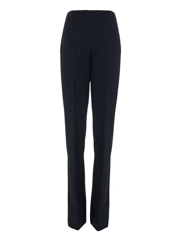 FERRAGAMO Straight-leg Pleated Trousers - Black