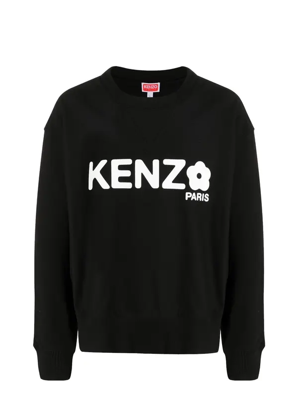 Kenzo Logo-print Crew-neck Sweatshirt - Black