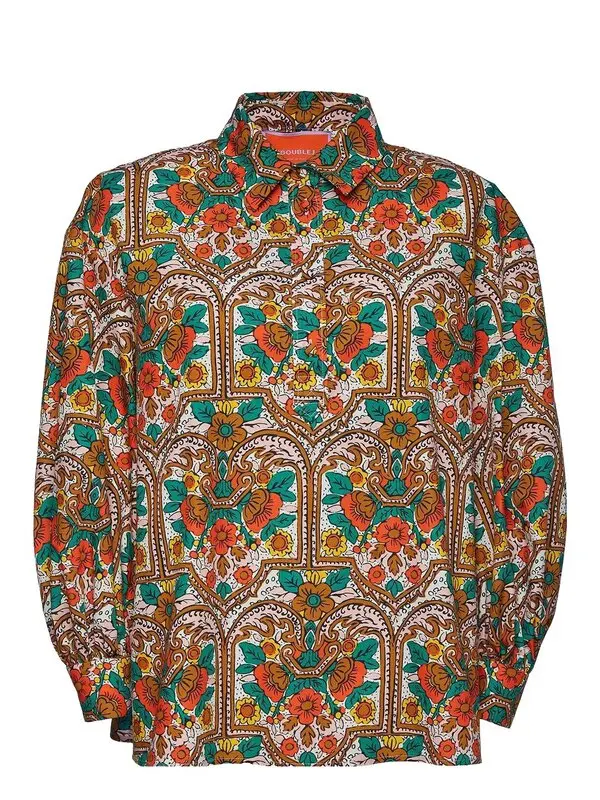 La DoubleJ Poet Printed Shirt - Brown