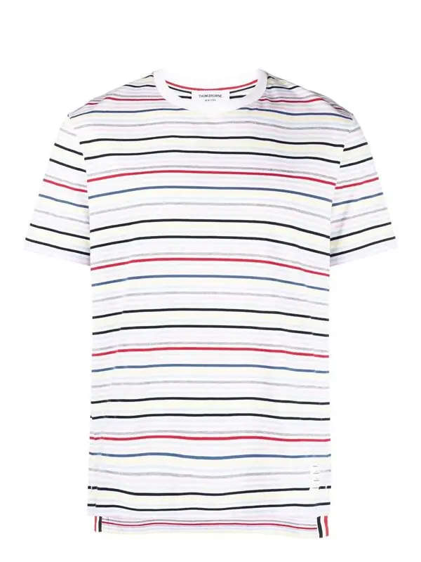 Thom Browne Striped Short-sleeve T-shirt - White