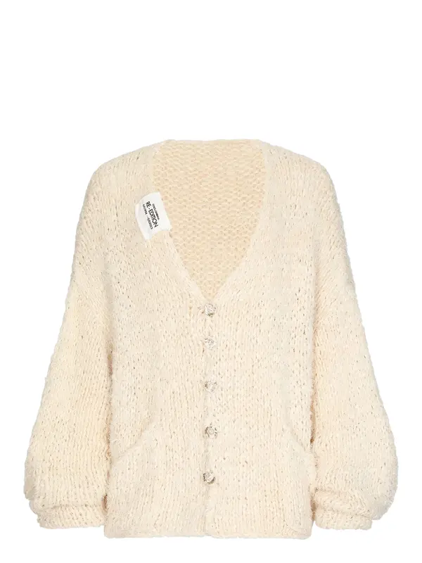 Dolce & Gabbana Logo-patch Cotton Cardigan - Neutrals