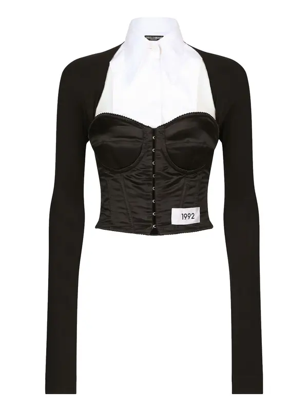 Dolce & Gabbana Layered Corset Top - Black