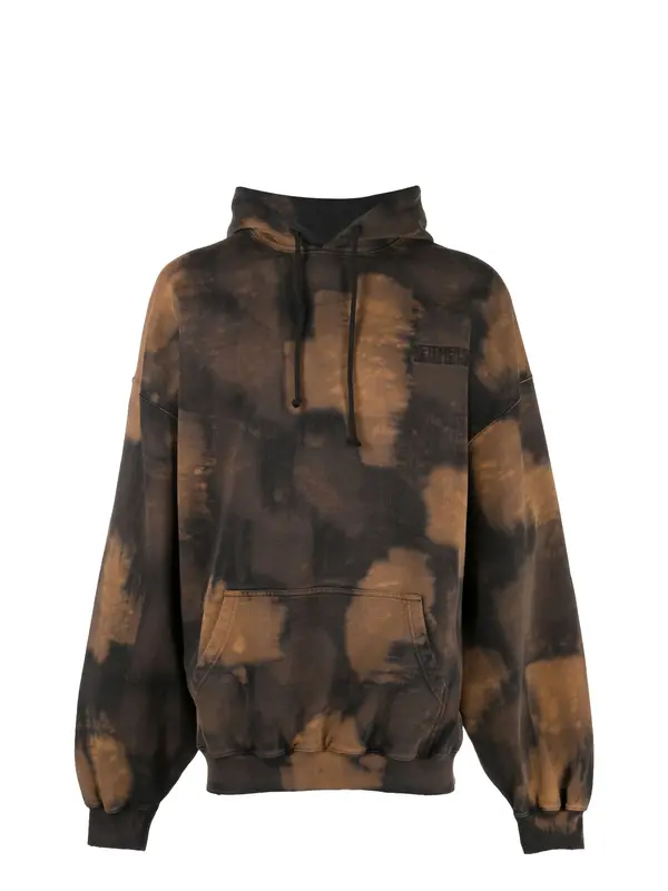 Vetements Overbleached Cotton Hoodie - Brown