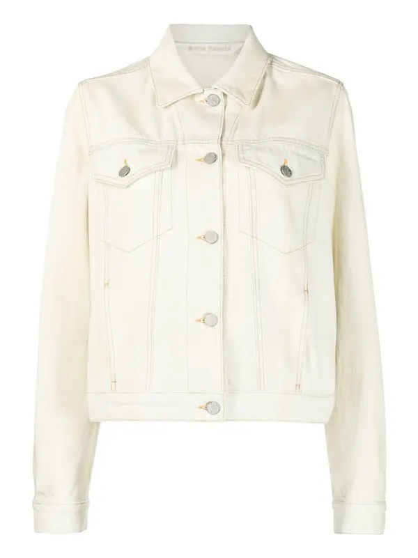 Palm Angels Bull Denim Jacket - Neutrals