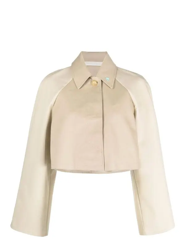 Palm Angels Cropped Trench Coat - Neutrals