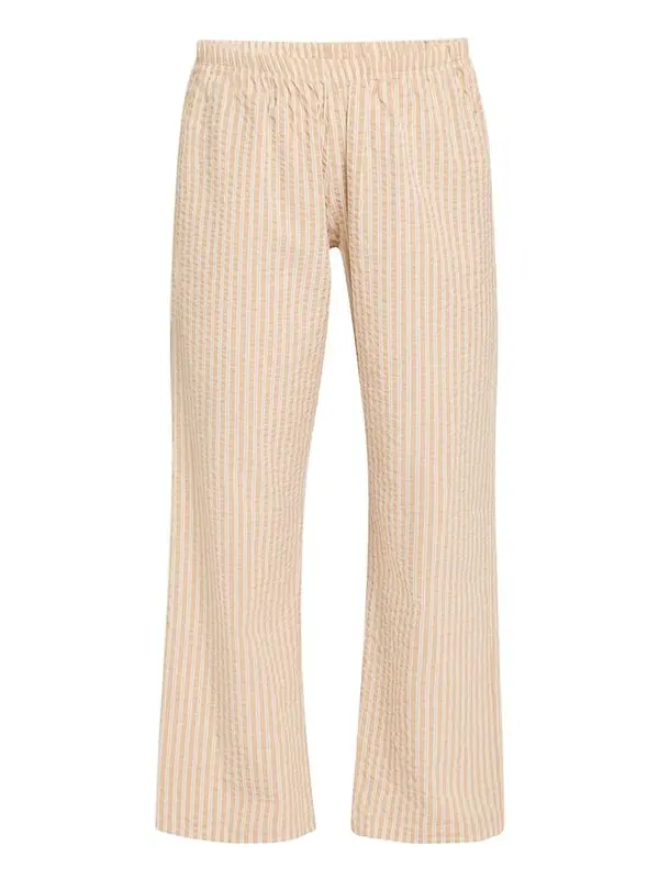 Hanro Striped Straight-leg Cotton Lounge Pants - Raffia Stripe