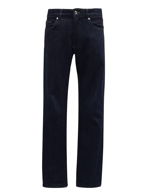 Peter Millar Stretch Denim Straight Leg Jeans - Dark Indigo