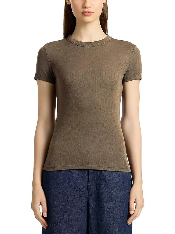 Cotton Citizen Verona Ribbed Tee - Fossil