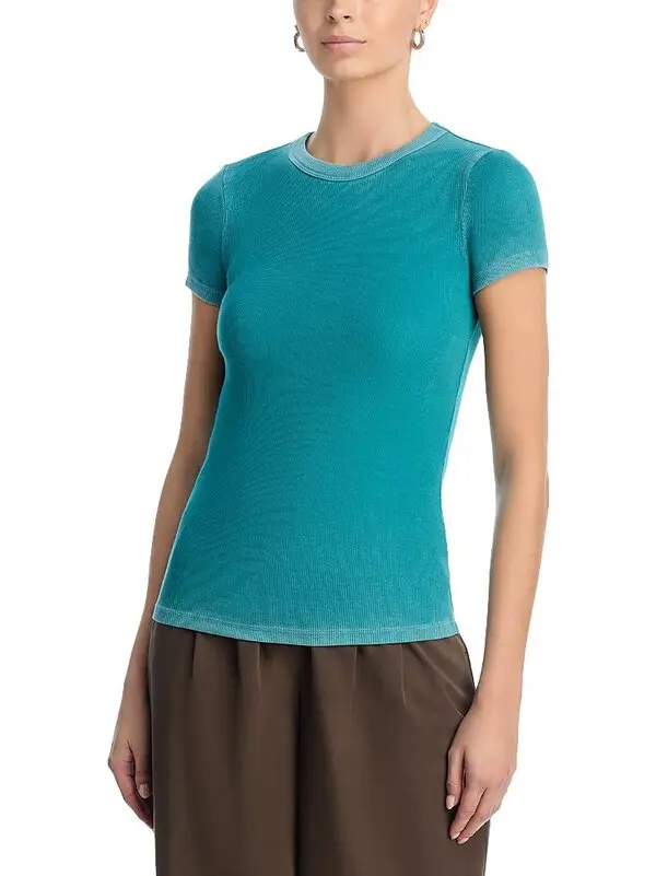 Cotton Citizen Verona Ribbed T-shirt - Jade Mist