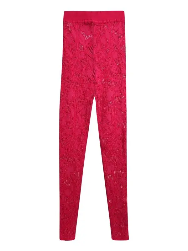 ALAÃA Lace Leggings - Fuchsia