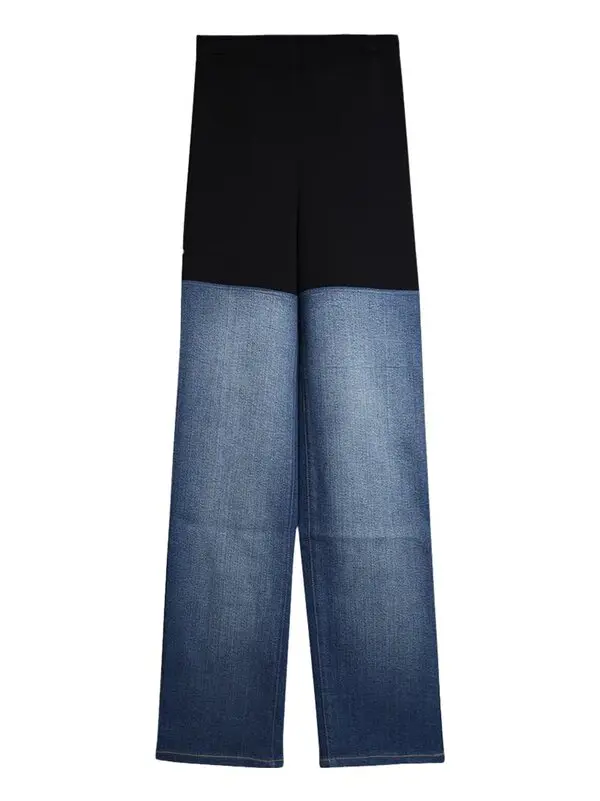 ALAÃA Contrast Denim Pants - Blue