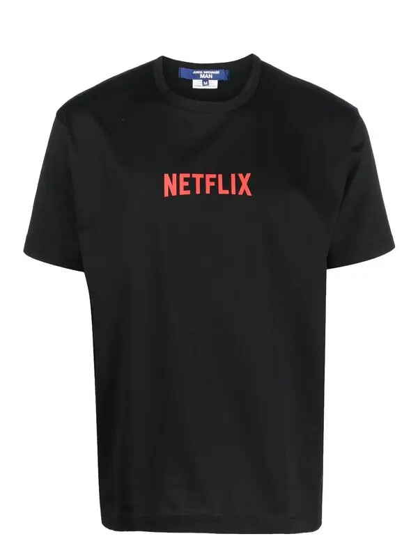 Junya Watanabe Netflix-print Cotton T-shirt - Black