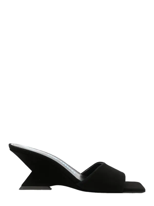 Attico Cheope 75mm Suede Sandals - Black