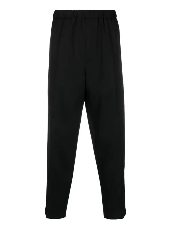 JIL SANDER Relaxed-fit Tapered Trousers - Black