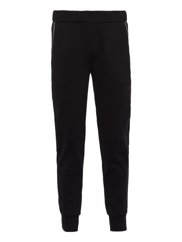 Prada Re-nylon Triangle-logo Sweatpants - Black