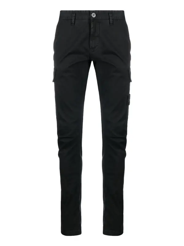 Stone Island Stretch-cotton Tapered-leg Trousers - V0129
