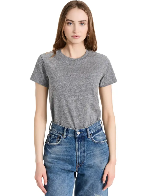 Ambitionist Boxy Tee Thong Bodysuit - Heather Grey