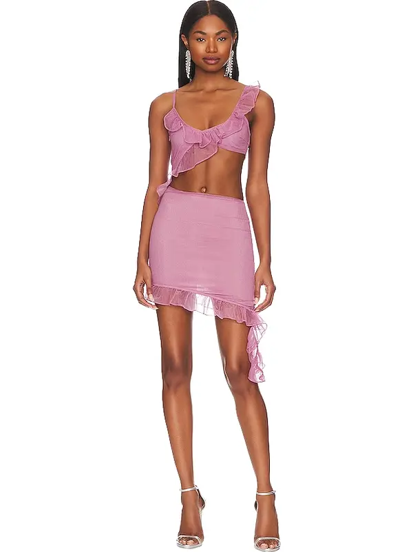 MORE TO COME Payton Ruffle Dress - Pink