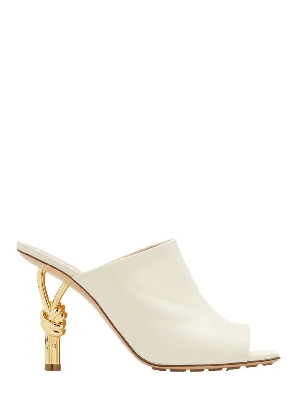 Bottega Veneta Knot-detailed Leather Mules - White