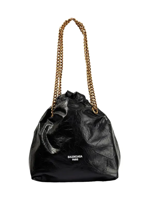Balenciaga Crush Small Tote Bag - Black