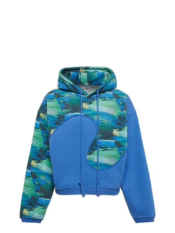 ERL Printed Cotton-blend Hoodie - Green