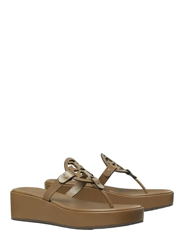 Tory Burch Miller Wedge Sandal - Almond Oats