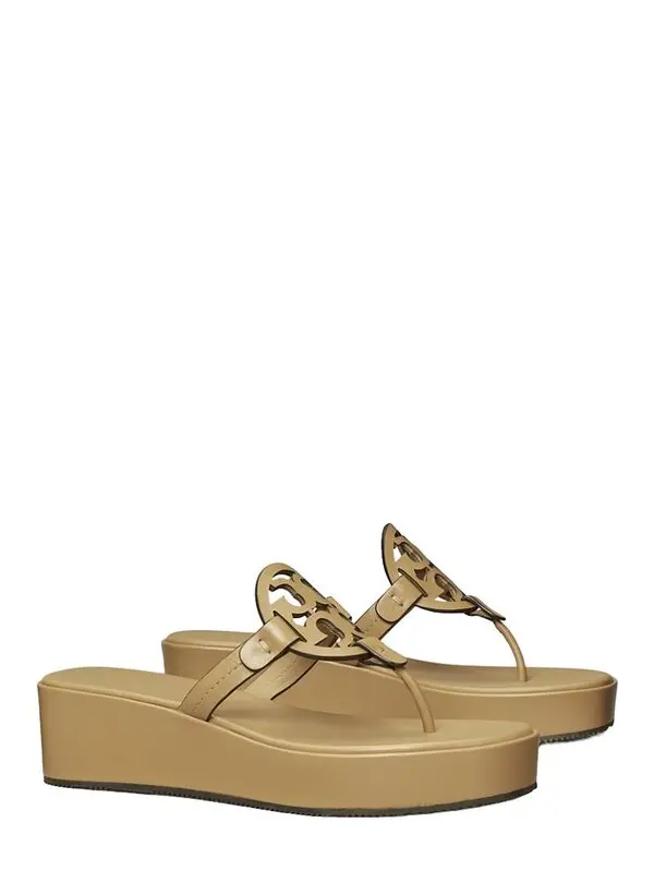 Tory Burch Miller Wedge Sandal - Ginger Shortbread