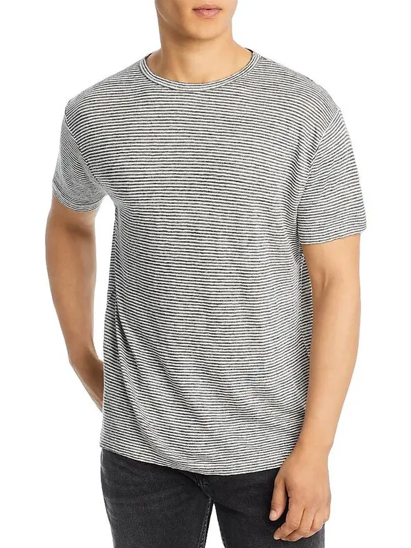 ALEX CRANE Sun Regular Fit Linen Tee - Lines