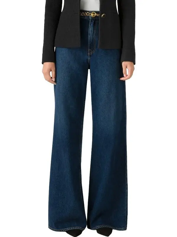 St. John Paseo Wide Leg Jeans - Dark Indigo