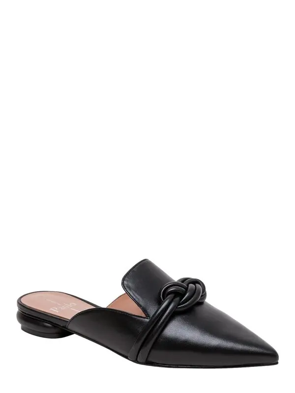 Linea Paolo Azelia Leather Mules - Black