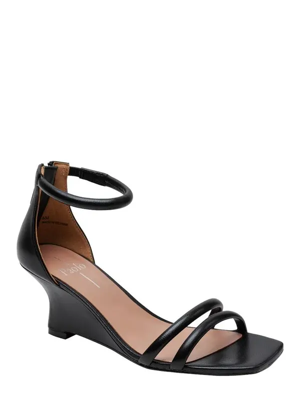 Linea Paolo Violeta Wedge Sandal - Black