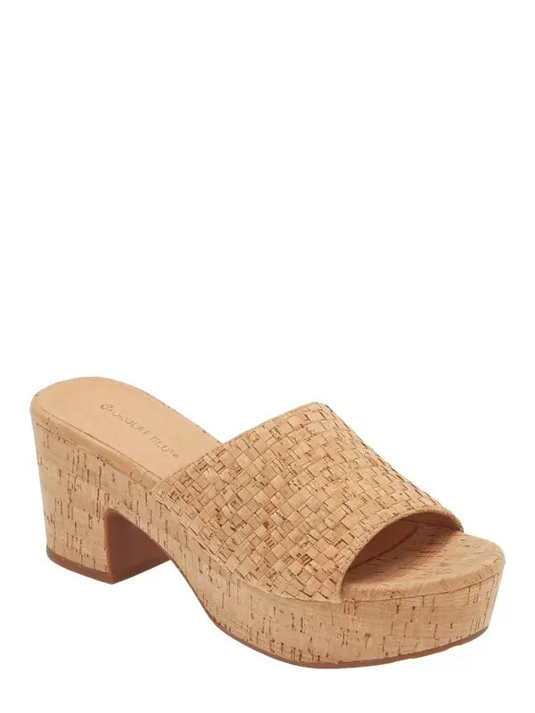 CHOCOLAT BLU Platform Sandals - Cork Woven