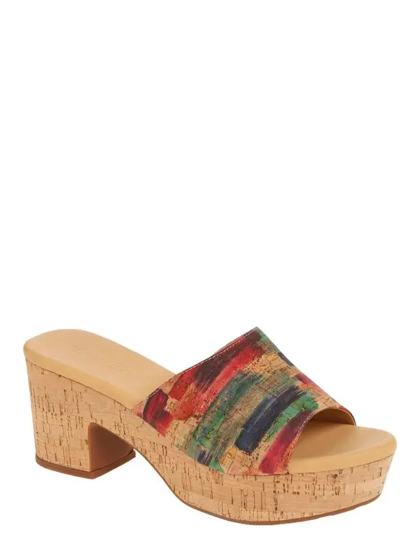 CHOCOLAT BLU Platform Sandals - Multi Cork