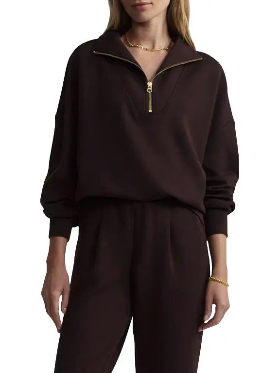 Varley Hawley Half-zip Pullover - Coffee Bean