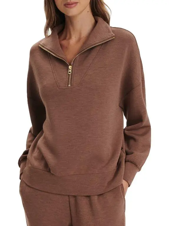 Varley Hawley Half-zip Pullover - Golden Bronze Marl