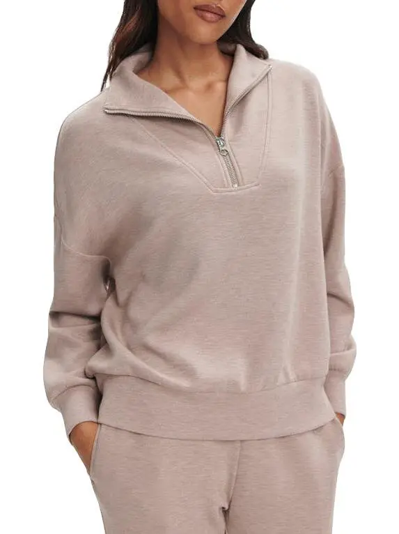 Varley Hawley Half-zip Pullover - Taupe Marl
