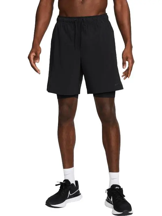 Nike Dri-fit Unlimited 2-in-1 Versatile Shorts - Black/black/black/black