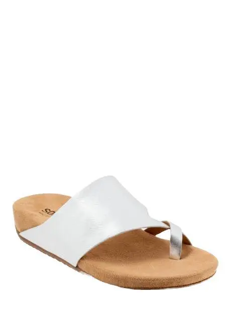 Softwalk Blaine Slide Sandal - Silver