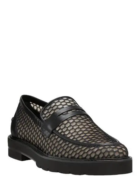 STUART WEITZMAN Parker Lift Penny Loafer - Black