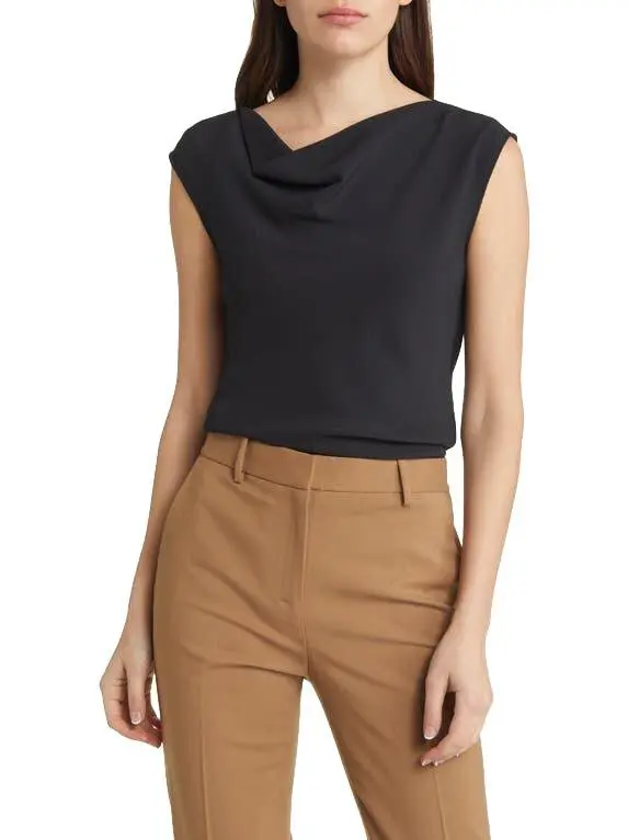 M.M.LAFLEUR The Nora Eco Soft Wave Crepe Top - Black