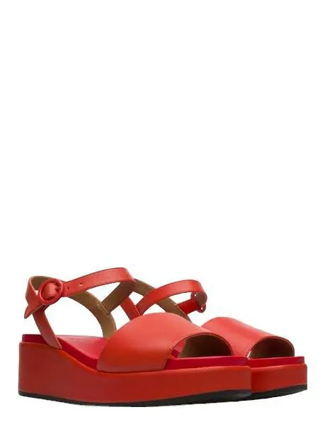 Camper Misia Platform Wedge Sandal - Red