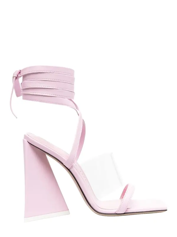 Attico Isa Ankle-tie Sandals - Pink