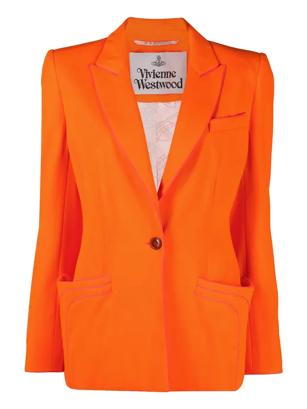VIVIENNE WESTWOOD Multiple-pocket Single-breasted Blazer - Orange