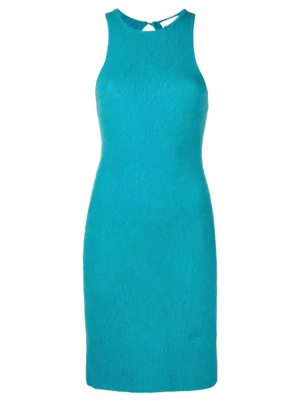 GANNI Sleeveless Knitted Dress - Blue